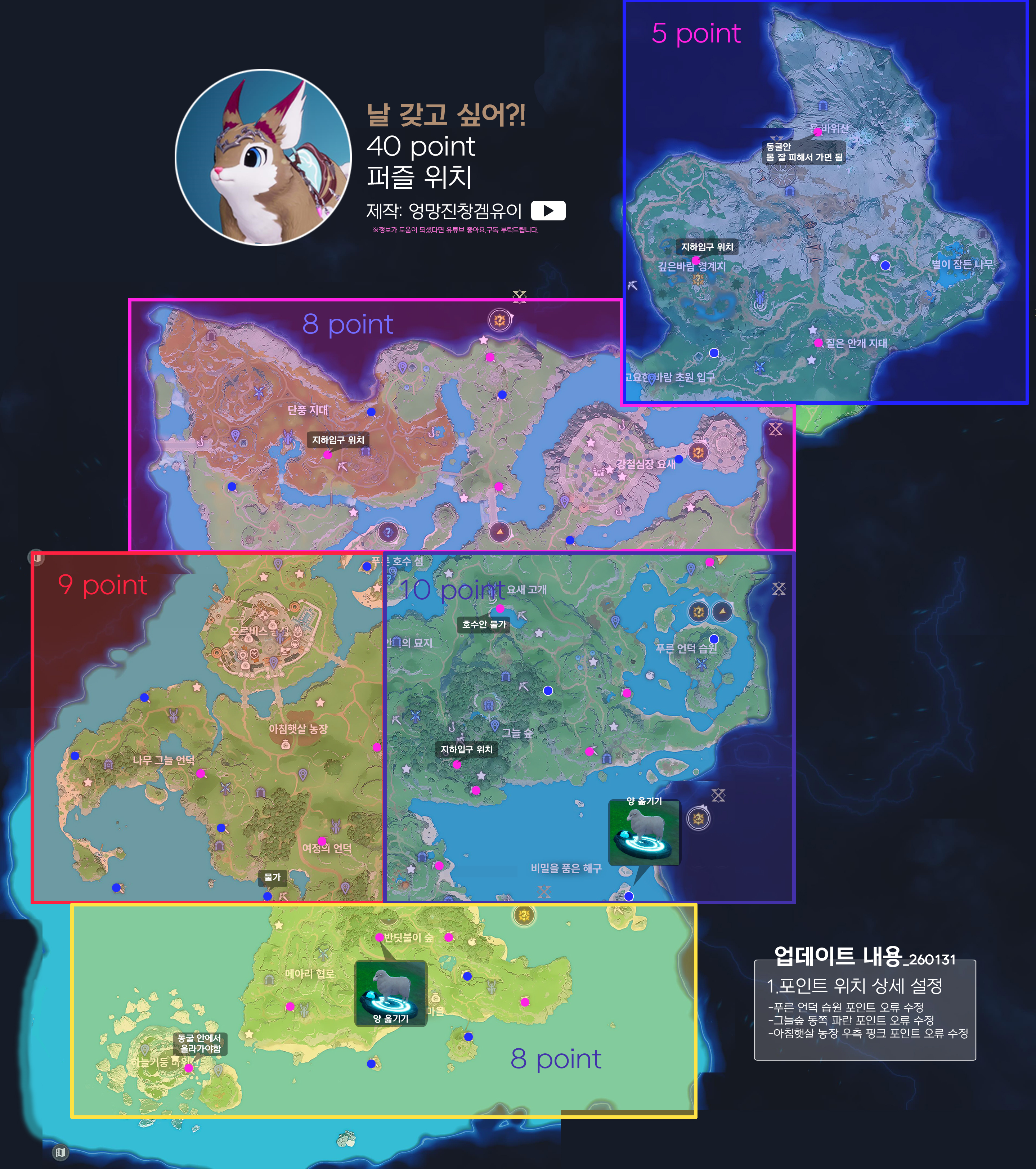 [MAP] 260131 업데이트_다람쥐 퍼즐 40곳 위치 (원본 3000px 사이즈) - 드래곤소드 공식 커뮤니티